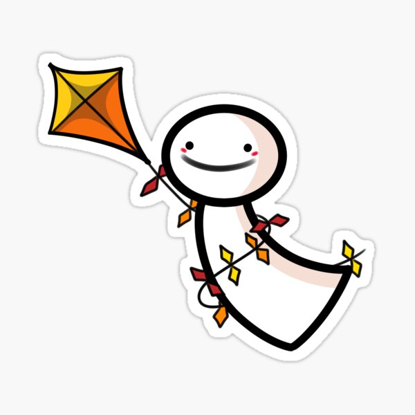 "Dream blob flying with a kite" Sticker for Sale by Vixydraws | Redbubble