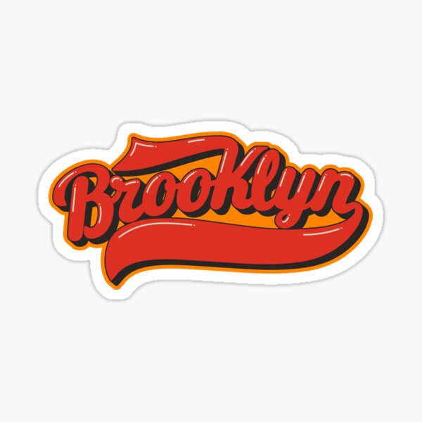 "New York Brooklyn, Brooklyn lettering, Brooklyn logo" Sticker for Sale ...