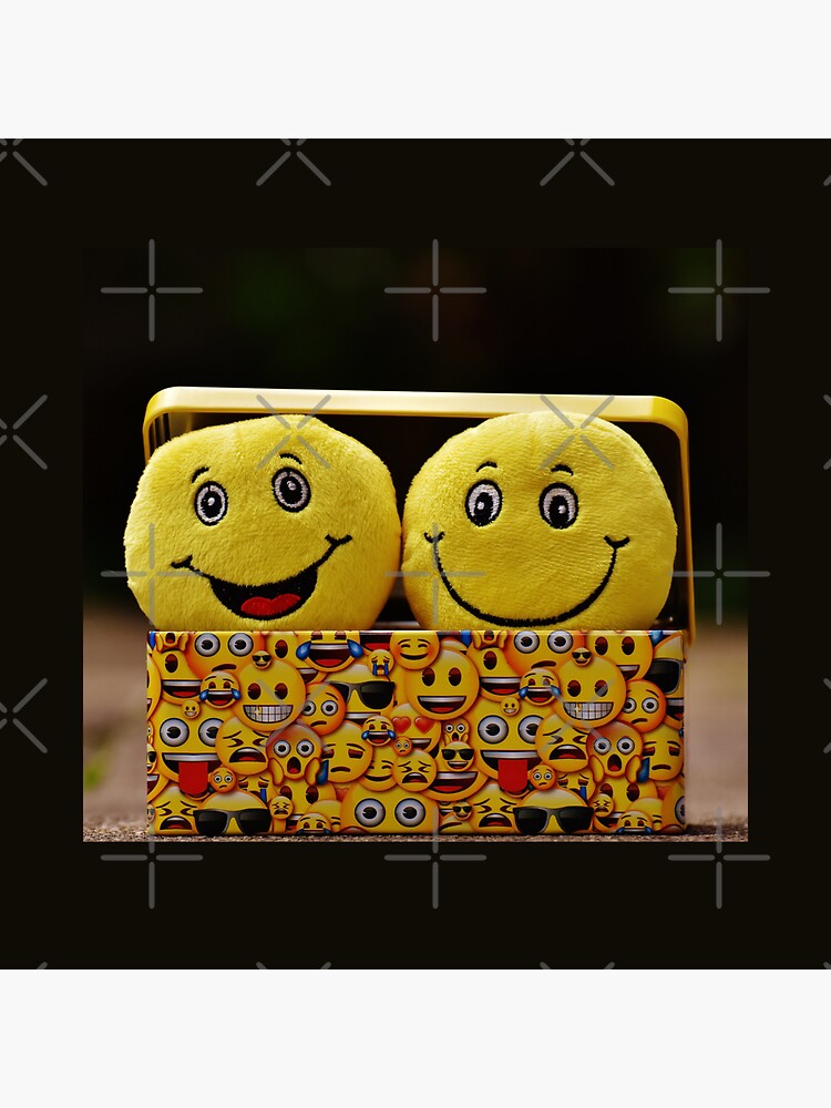 "Two smiley faces" Sticker for Sale by Big-designs | Redbubble