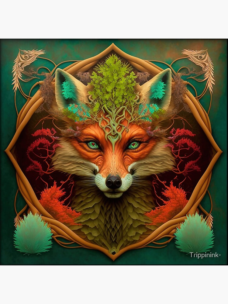 "Fox Merged With Nature | Psychedelic Art" Poster for Sale by ...