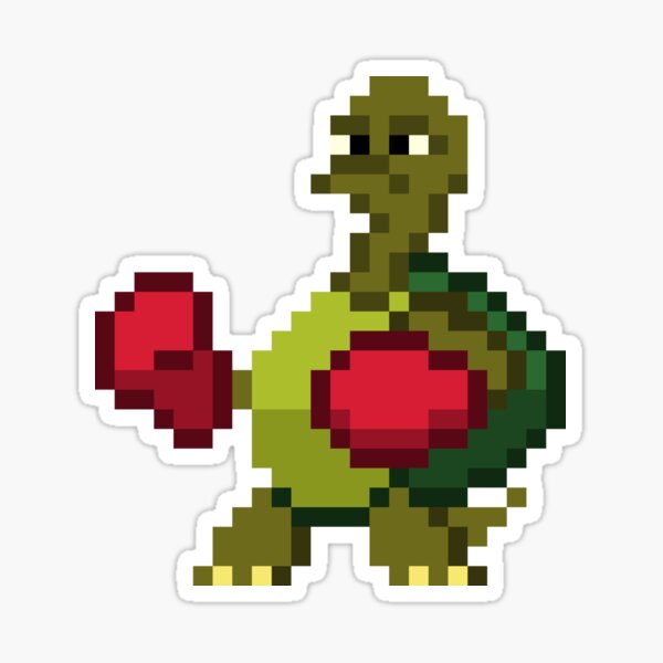 "Boxing Turtle Pixel Art" Sticker for Sale by kingroy | Redbubble