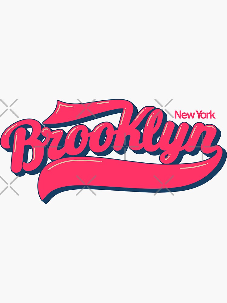 "New York Brooklyn, Brooklyn lettering, Brooklyn logo" Sticker for Sale ...