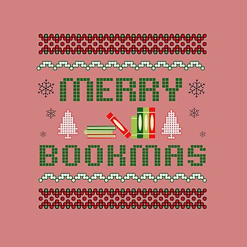 "MERRY BOOKMAS" Sticker for Sale by The Bookworm Store | Redbubble