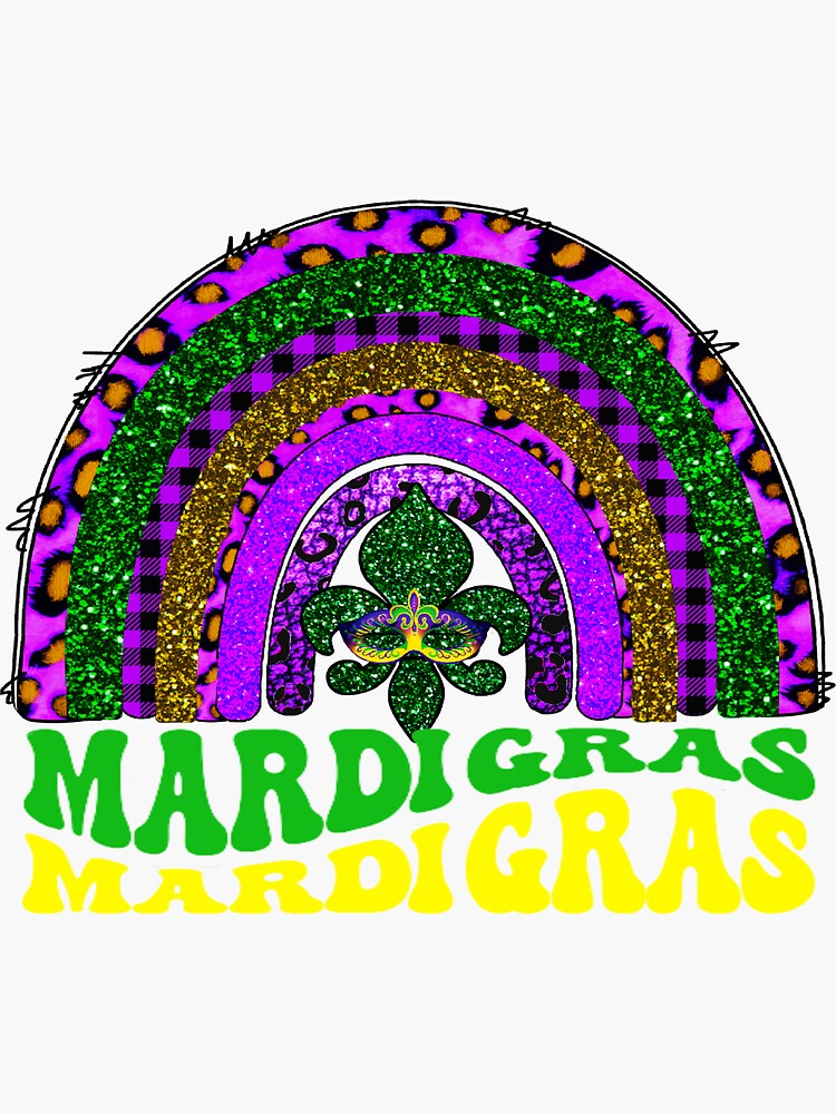 "Rainbow Mardi Gras" Sticker for Sale by sergiuvechiu | Redbubble
