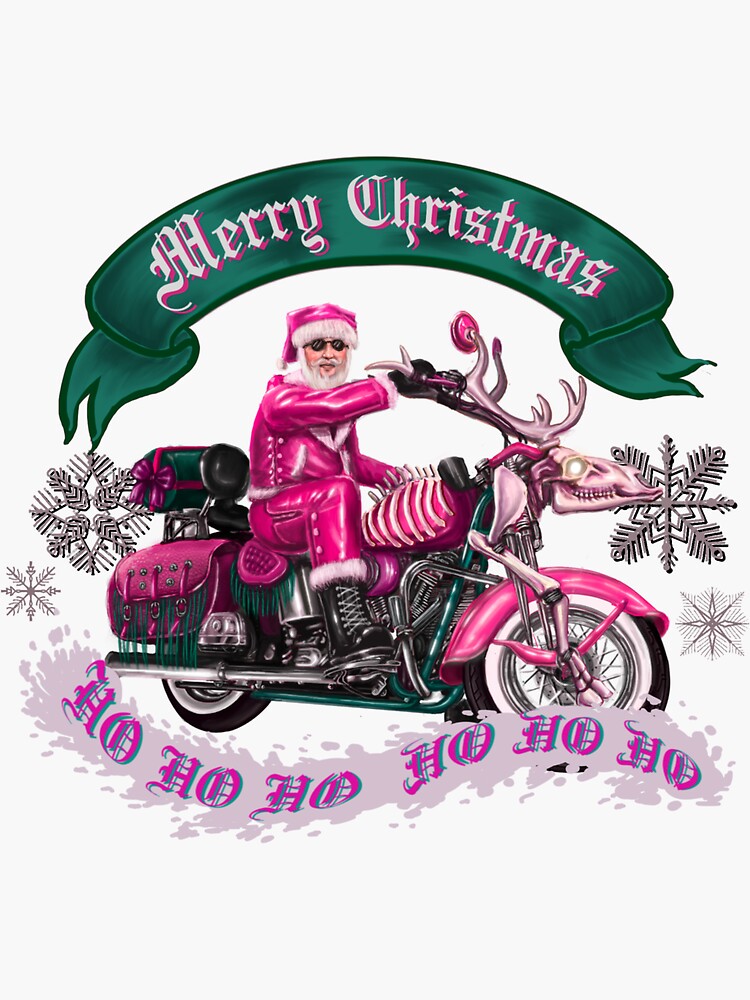 "retro vintage pink santa claus" Sticker for Sale by Chatchot | Redbubble