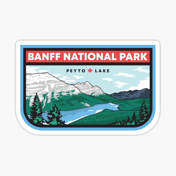 "Banff National Park - Peyto Lake" Sticker for Sale by WhimzyArts ...