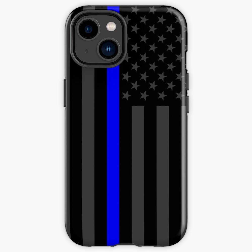 The Symbolic Thin Blue Line On American Flag | IPhone Case Designed ...