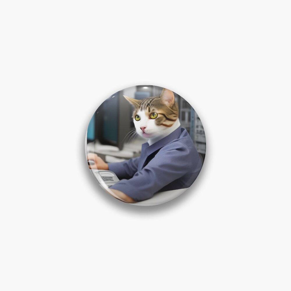 "Working cat meme" Sticker for Sale by sci-fAI | Redbubble