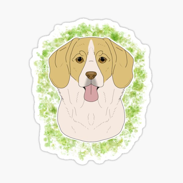 "Beagle - Lemon Watercolour" Sticker for Sale by Cynthiaetal | Redbubble