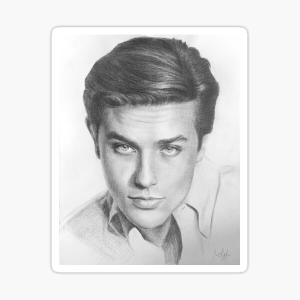 "Alain Delon" Sticker for Sale by GoldsteinART | Redbubble
