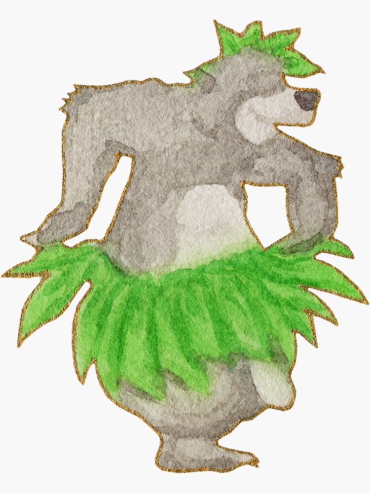 "Aquarell Silhouette Das Dschungelbuch Baloo " Sticker for Sale by ...