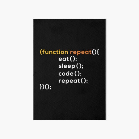 "Eat Sleep Code Computer Science Coding Programming Coder Funny Programmer" Art Board Print for ...