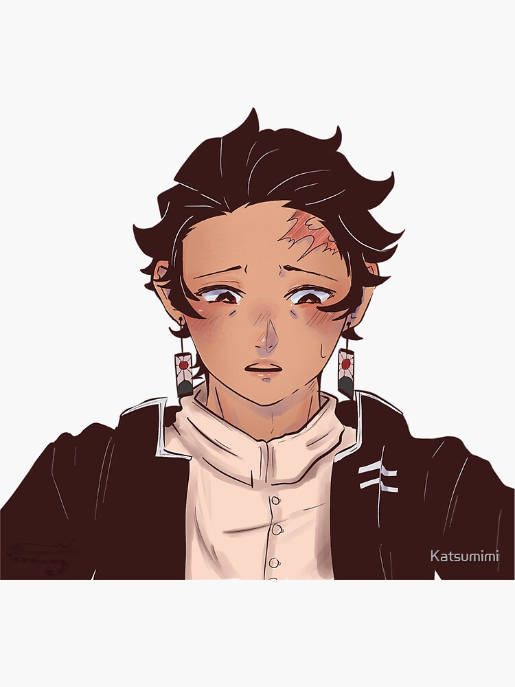 "Sorta sad Butterfly Mansion Tanjiro ?" Sticker for Sale by Katsumimi | Redbubble