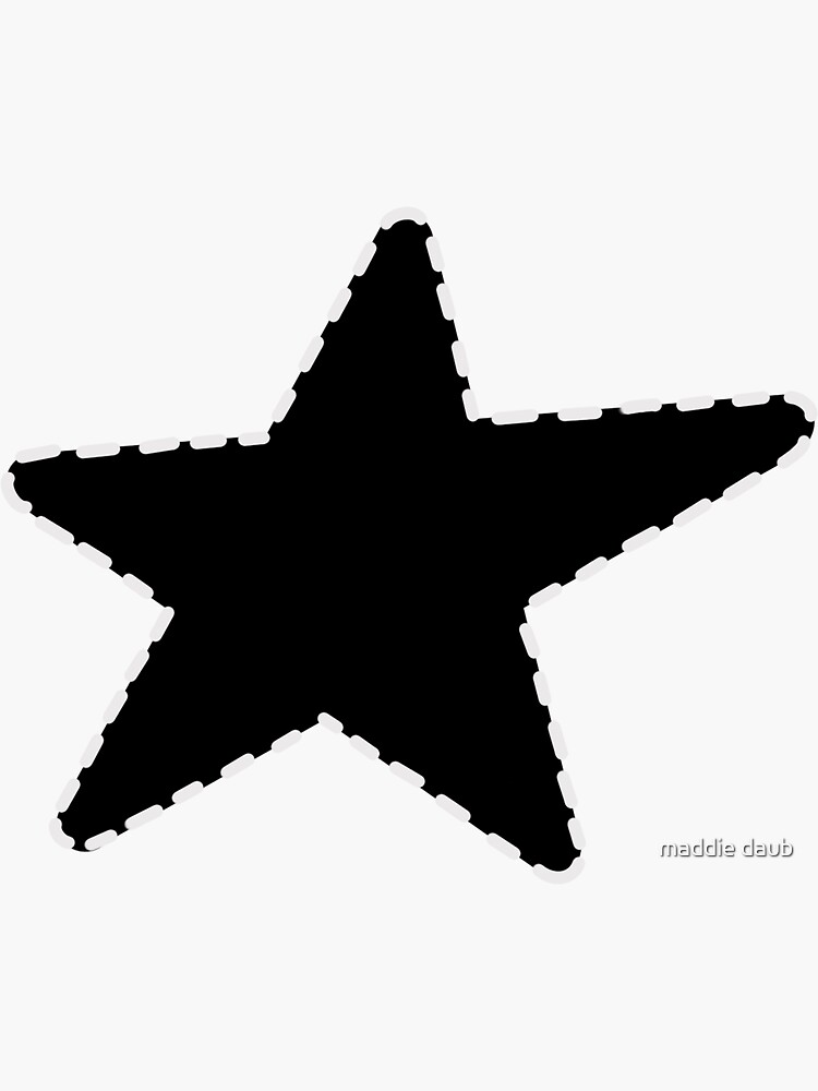 "Black Slanted Star Shirt" Sticker for Sale by maddie-mudd04 | Redbubble
