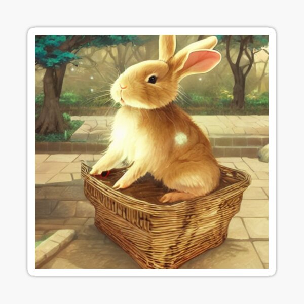 "Easter Calm Brownish Holland Rabbit Having A Peaceful Easter" Sticker ...