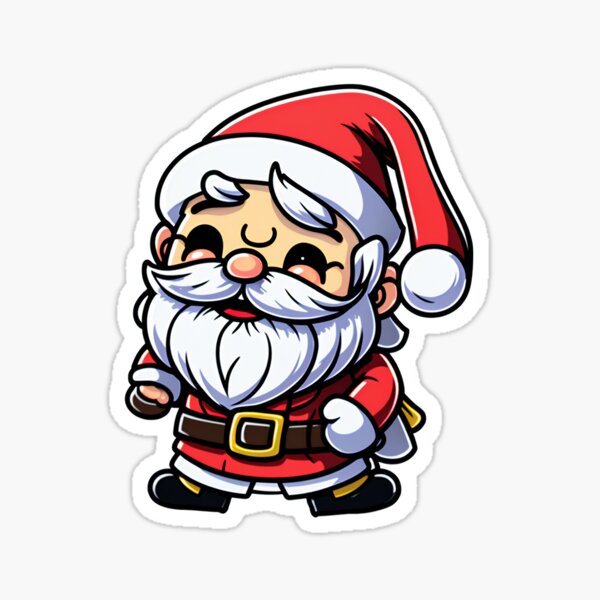 "Chibi Santa Claus" Sticker for Sale by flowinglobe | Redbubble