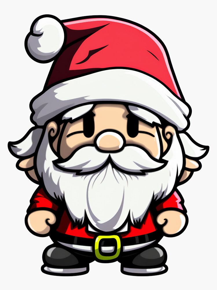 "Chibi Santa Claus" Sticker for Sale by flowinglobe | Redbubble