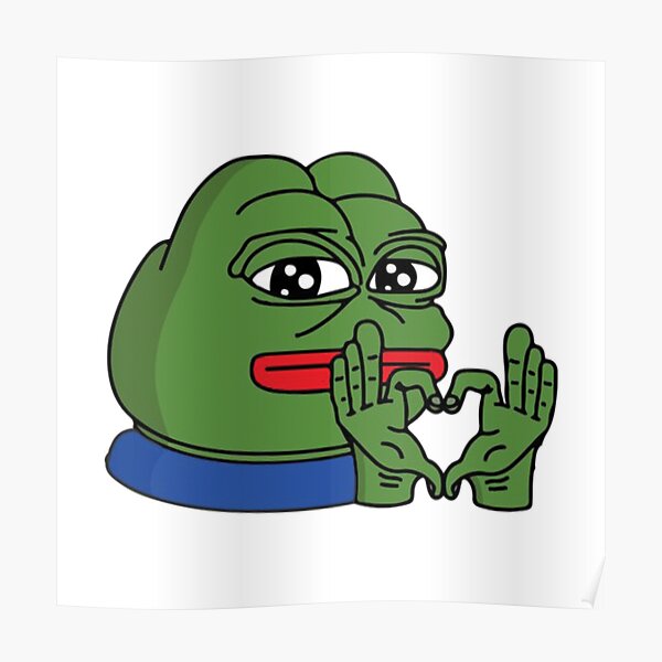 "Heart sign Pepe the Frog - Meme" Poster for Sale by PepeAndFrens ...