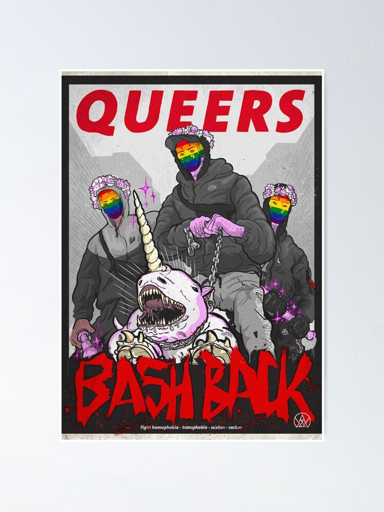 "Queers Bash Back" Poster for Sale by AntifaOfficial | Redbubble