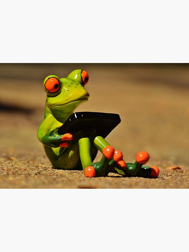 "Froggy has a phone - Funny Frog Love Meme" Poster for Sale by Homely ...