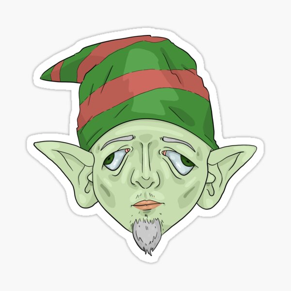 "Christmas Elf" Sticker for Sale by staffinator3000 | Redbubble