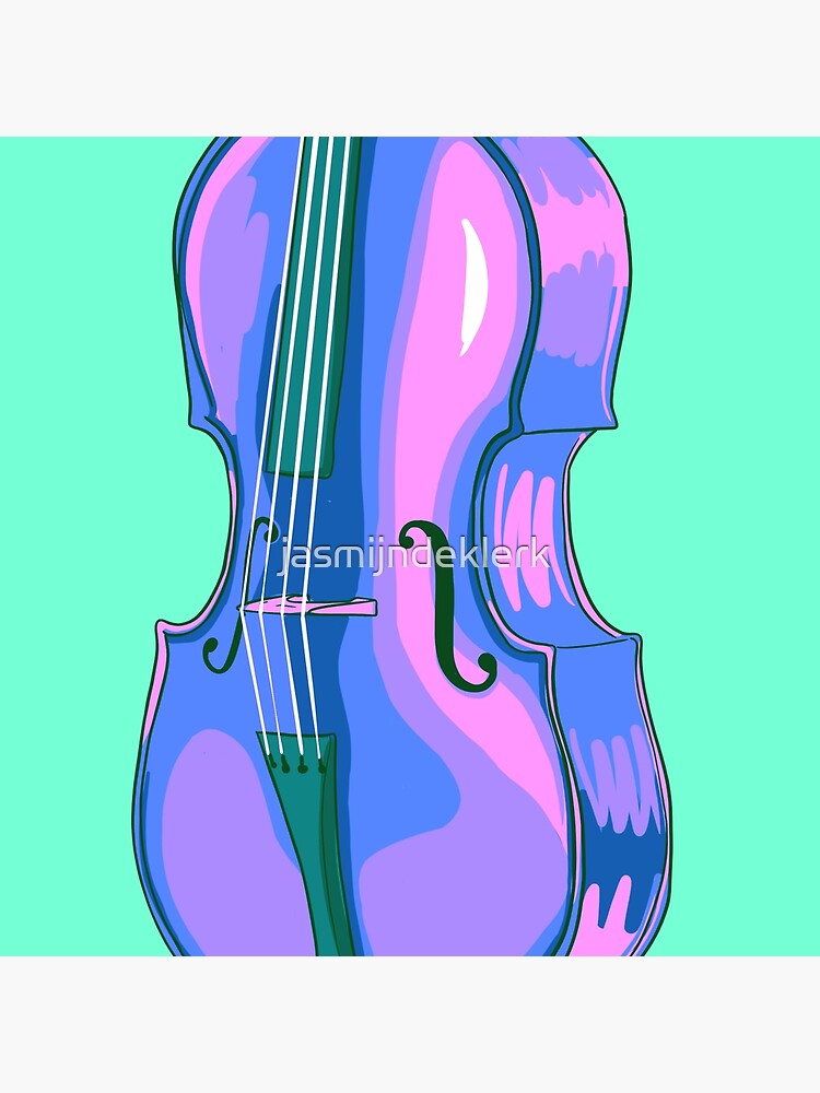 "Cello Violin Musical Instrument Neon" Poster for Sale by ...