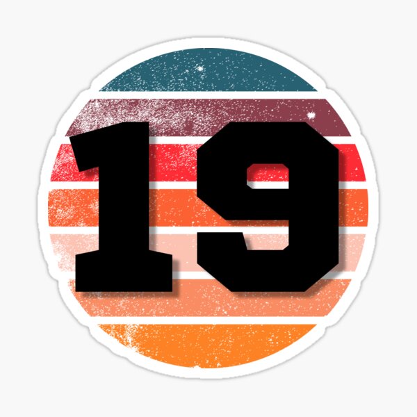 "19 Number Vintage Retro Sunset Nineteen Years Old Boy Girl Teen ...