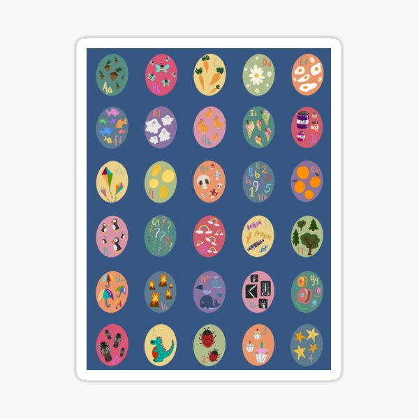 "Bubble ABC" Sticker for Sale by HoltDoodles | Redbubble