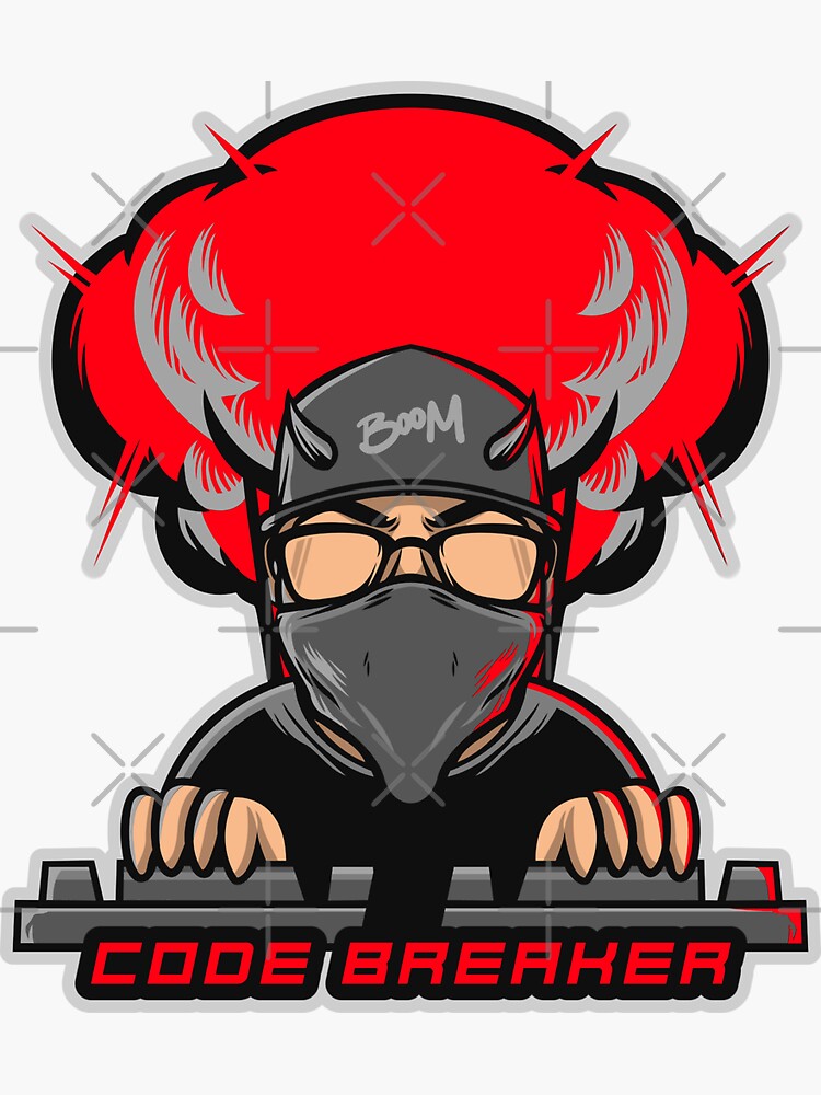 "Code Breaker - Hacker, Cyber Security" Sticker for Sale by clubtee ...