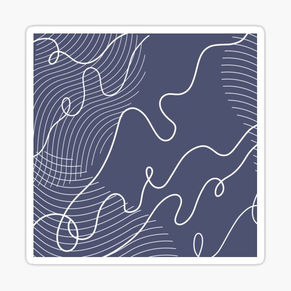 "Lines Pattern (Navy Blue & White)" Sticker for Sale by twistingshadows ...