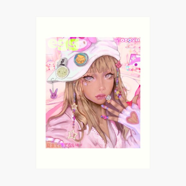 "Gyaru illustration " Art Print for Sale by 0dosa | Redbubble