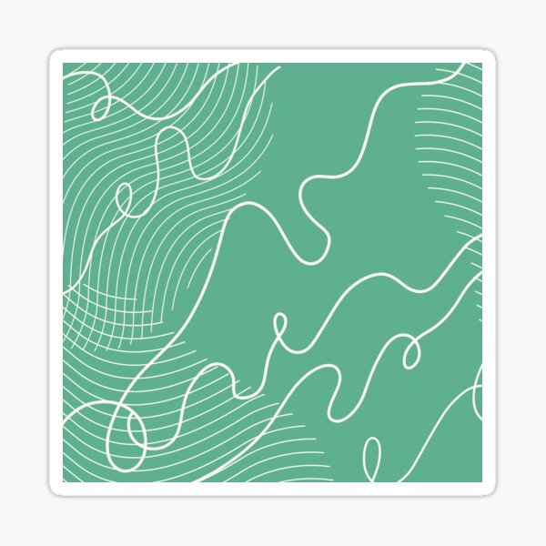 "Lines Pattern (Cyan & White)" Sticker for Sale by twistingshadows ...