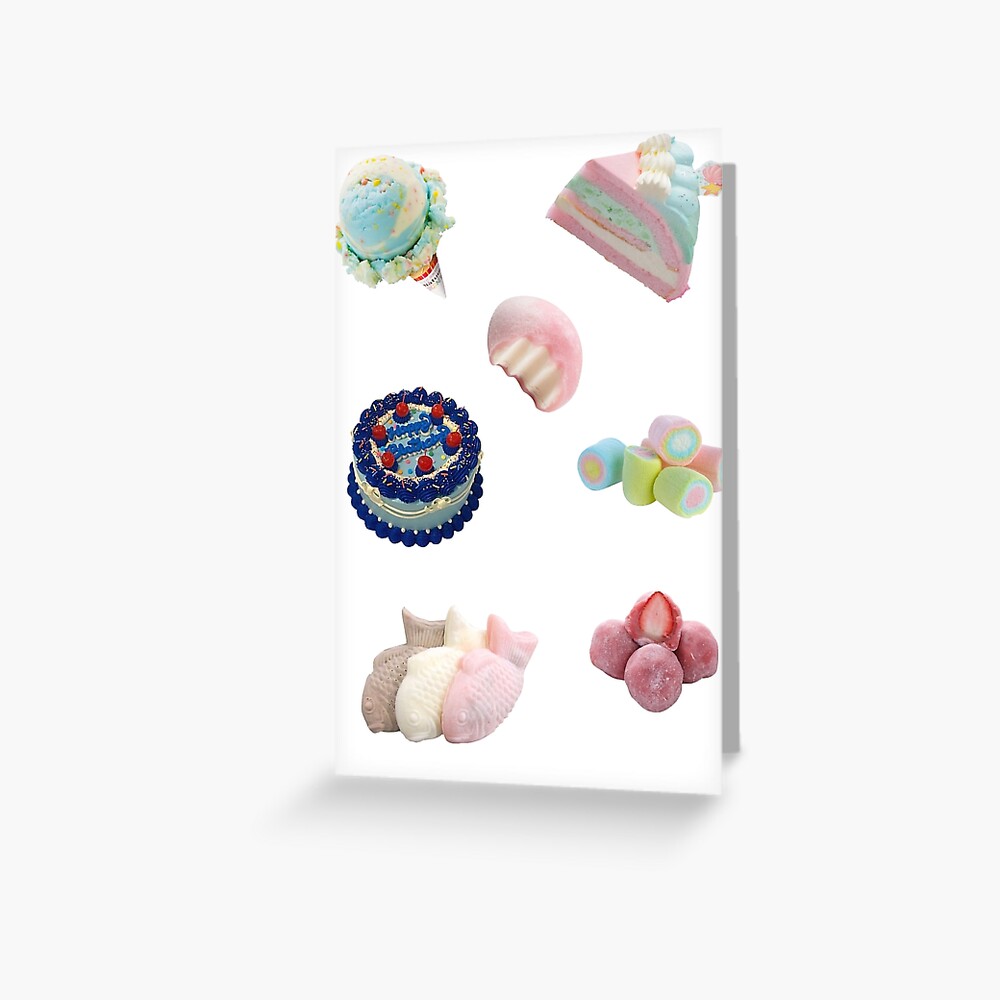 "Cutecore kawaii food sticker pack" Greeting Card for Sale by ...