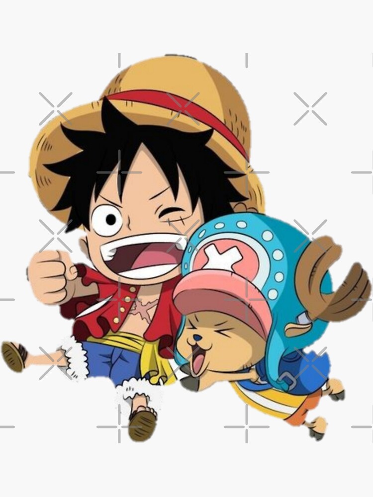 "Funny Luffy and choppa" Sticker for Sale by Ahmed1580 | Redbubble