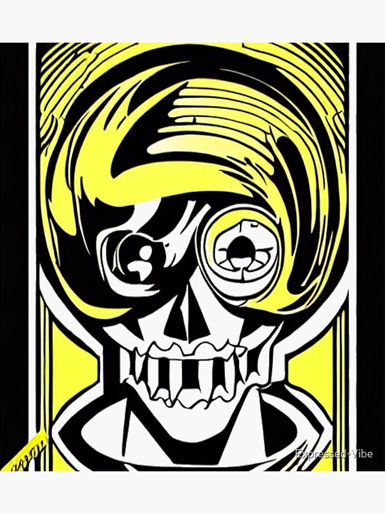 "Pop Art Skull" Sticker for Sale by Expressed-Vibe | Redbubble