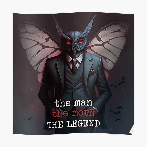 "Cryptid Critters Collection: Mr. Mothman" Poster for Sale by ai-miilk ...