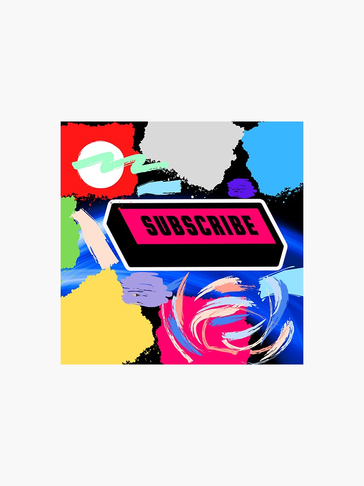 "new design stickers subscribe" Sticker for Sale by ARTCOOLL | Redbubble