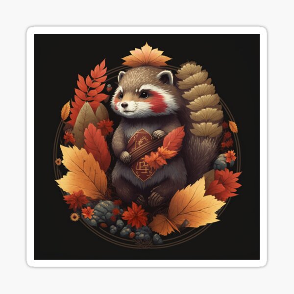 "Tanuki - Japanese art" Sticker for Sale by Deemo94 | Redbubble
