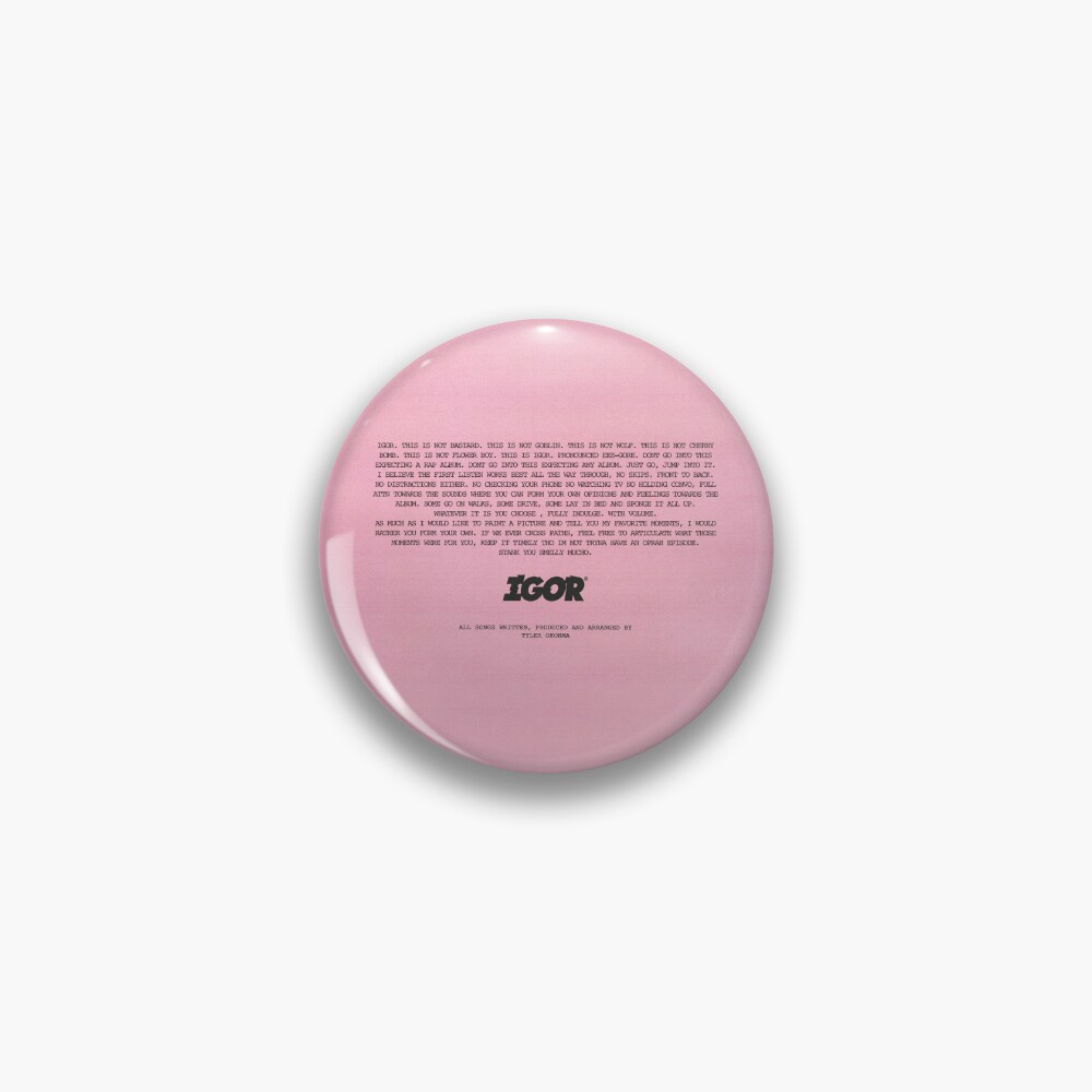 "Igor Tyler The creator instructions" Pin for Sale by itsyaboic | Redbubble