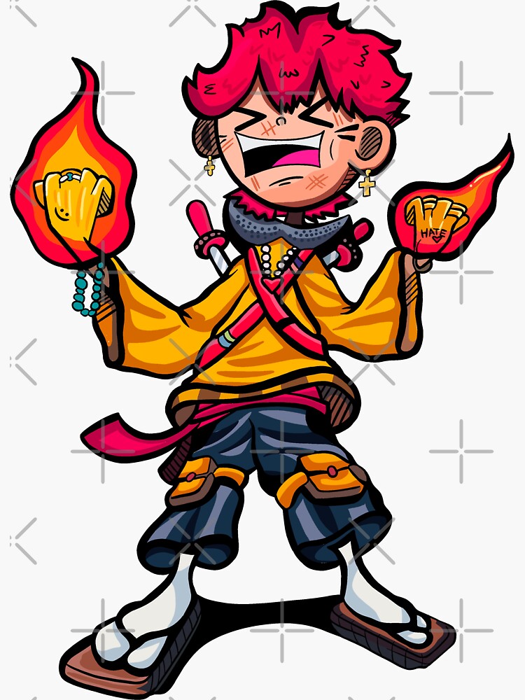 "Fire Doodle" Sticker for Sale by OnlyCoolDesigns | Redbubble