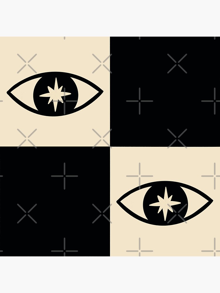 "Checkered eye pattern" Sticker for Sale by WeirdyTales | Redbubble