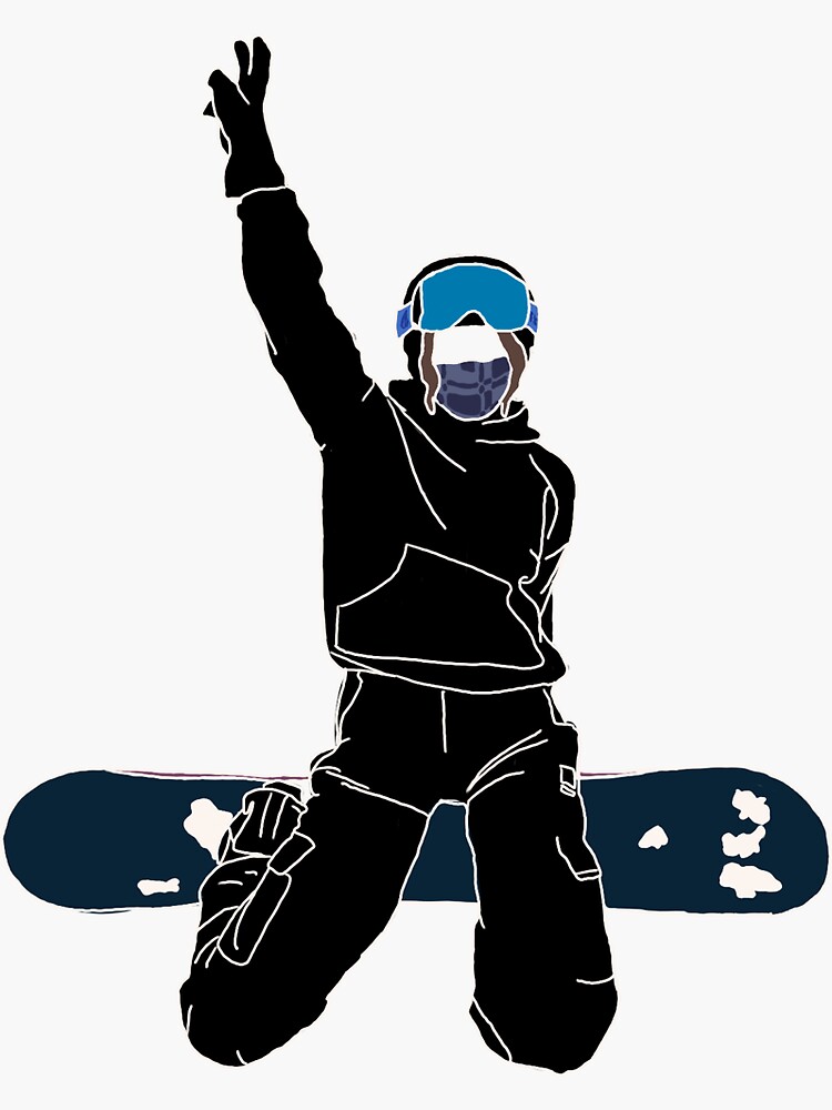 "Snowboard Girl" Sticker for Sale by itsniniii | Redbubble