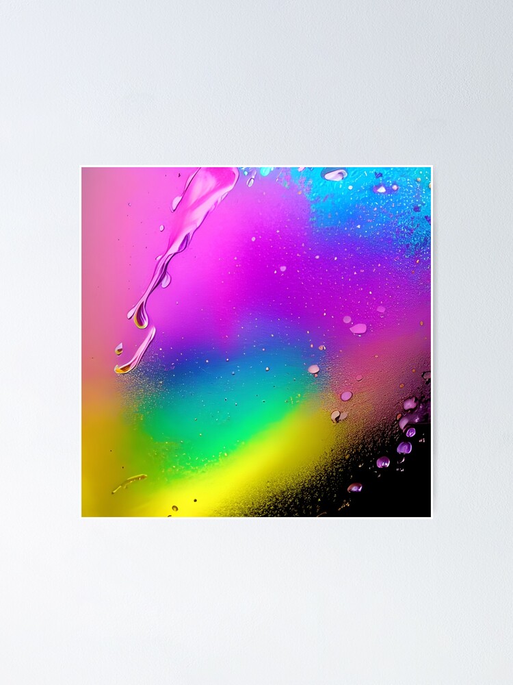 "Rainbow Plasma Fluids 10" Poster for Sale by danbrosiart | Redbubble