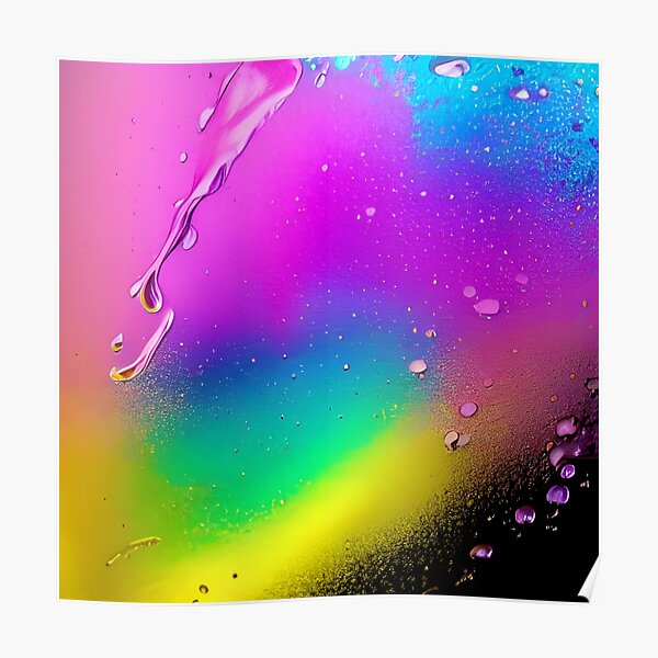 "Rainbow Plasma Fluids 10" Poster for Sale by danbrosiart | Redbubble
