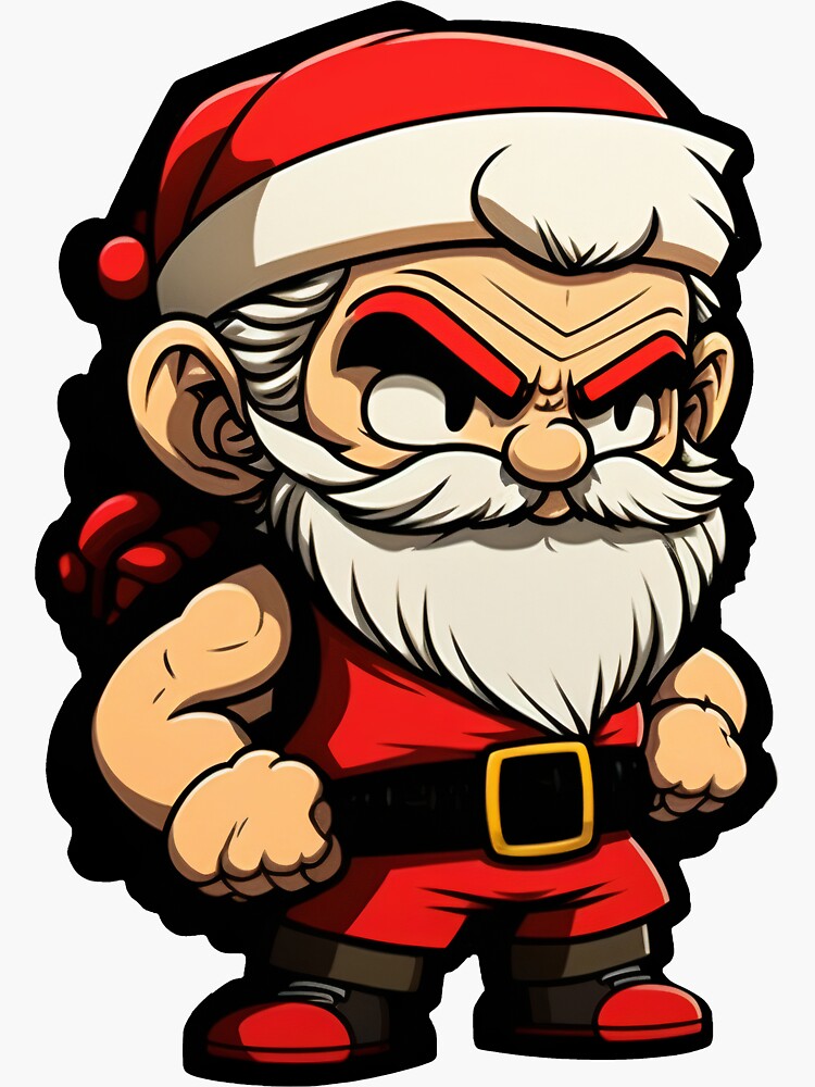 "Chibi Santa Claus" Sticker for Sale by flowinglobe | Redbubble