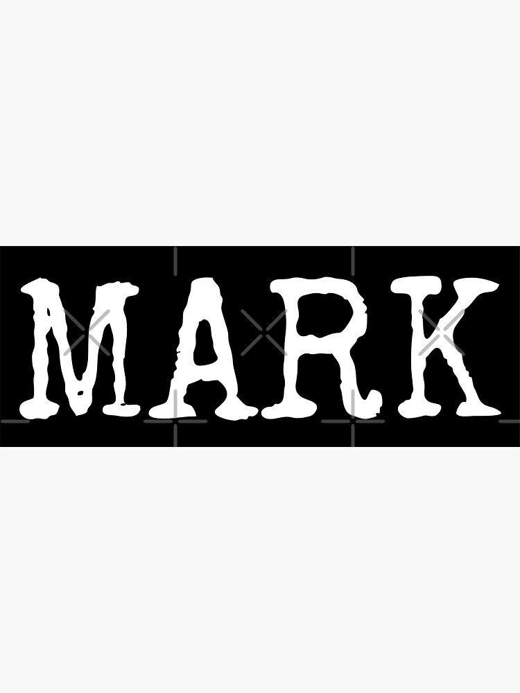 "Mark Name" Sticker for Sale by GoldTypo | Redbubble