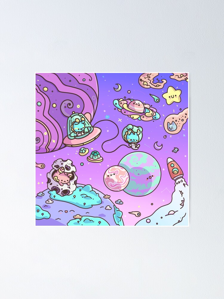 "2D Space" Poster for Sale by oddsockart | Redbubble