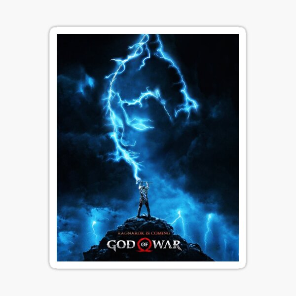 "god of war" Sticker for Sale by Grav-Design | Redbubble