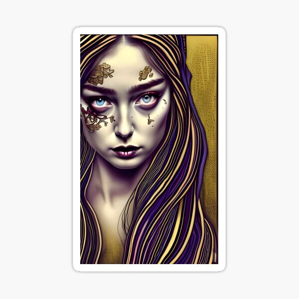 "Gilded Guilty " Sticker for Sale by EulogyArt | Redbubble