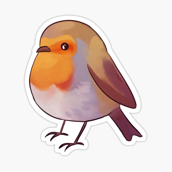"Robin Birds illustration " Sticker for Sale by Yarafantasyart | Redbubble